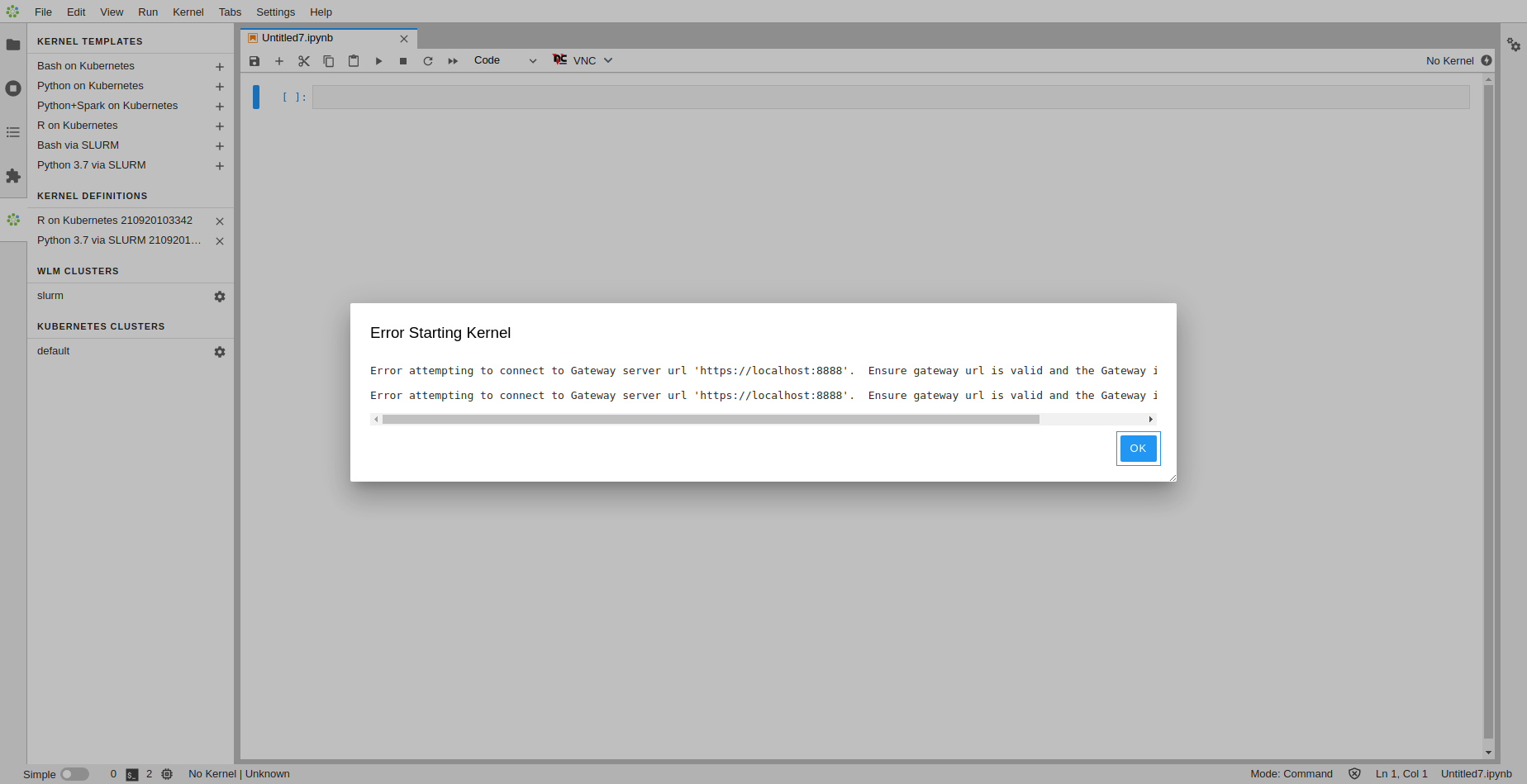Raising timeouts to start Jupyter kernels | Bright Cluster Manager Knowledge Base